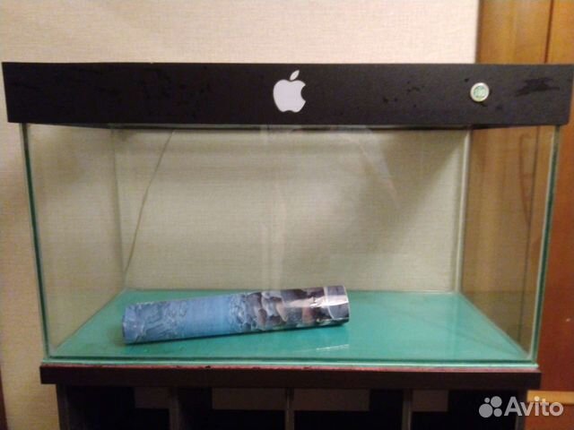 Аквариум 100 литров с самодельной тумбой