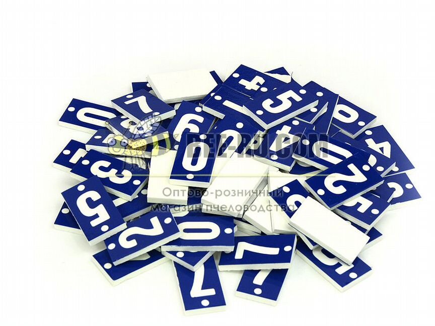 Цифры для улья малые 1-100 шт. (пвх) синие