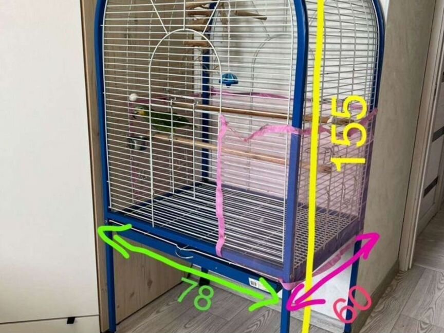 Клетка, вольер для крупного попугая