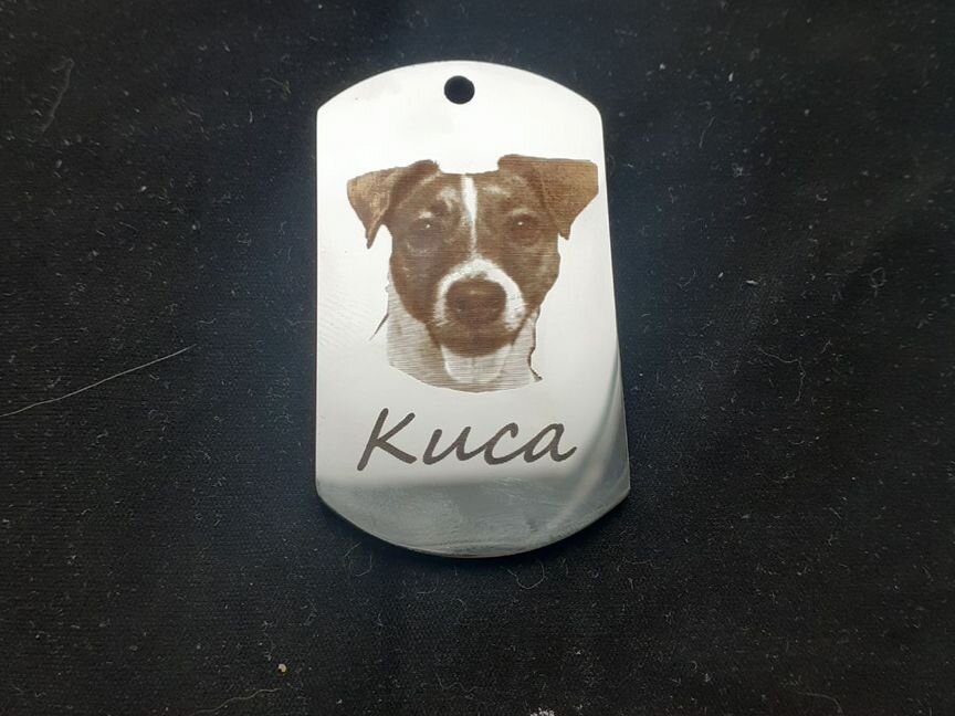 Жетон-адресник для собак (лазерная гравировка)