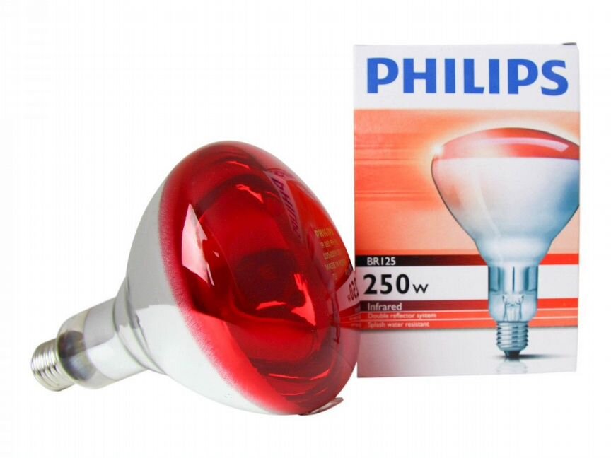 Лампа накаливания Philips (красная) 150 Вт