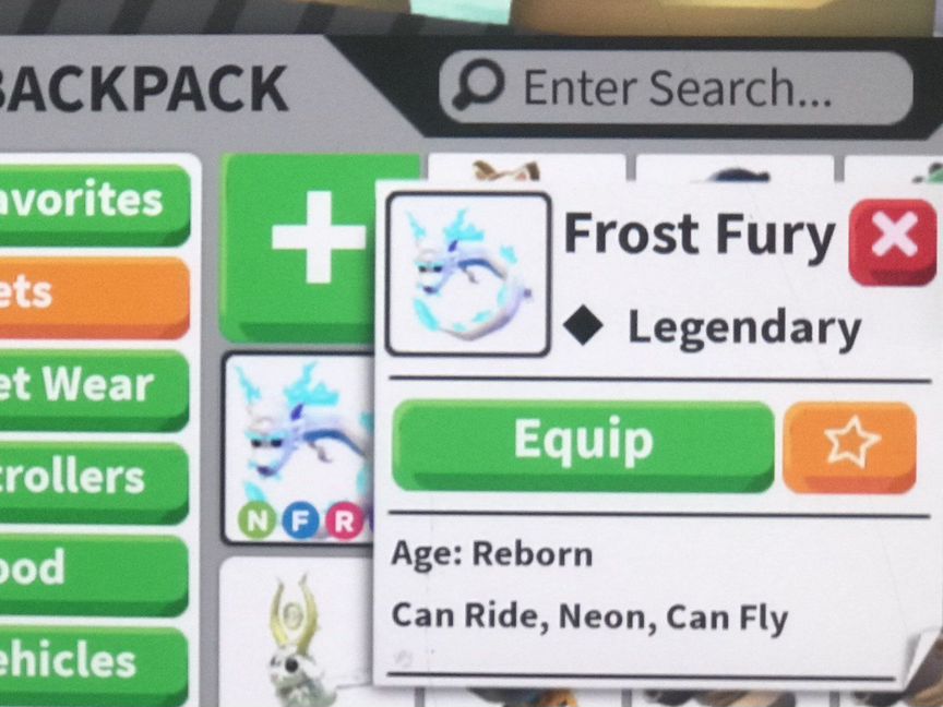 Frost Fury NFR, Adopt Me
