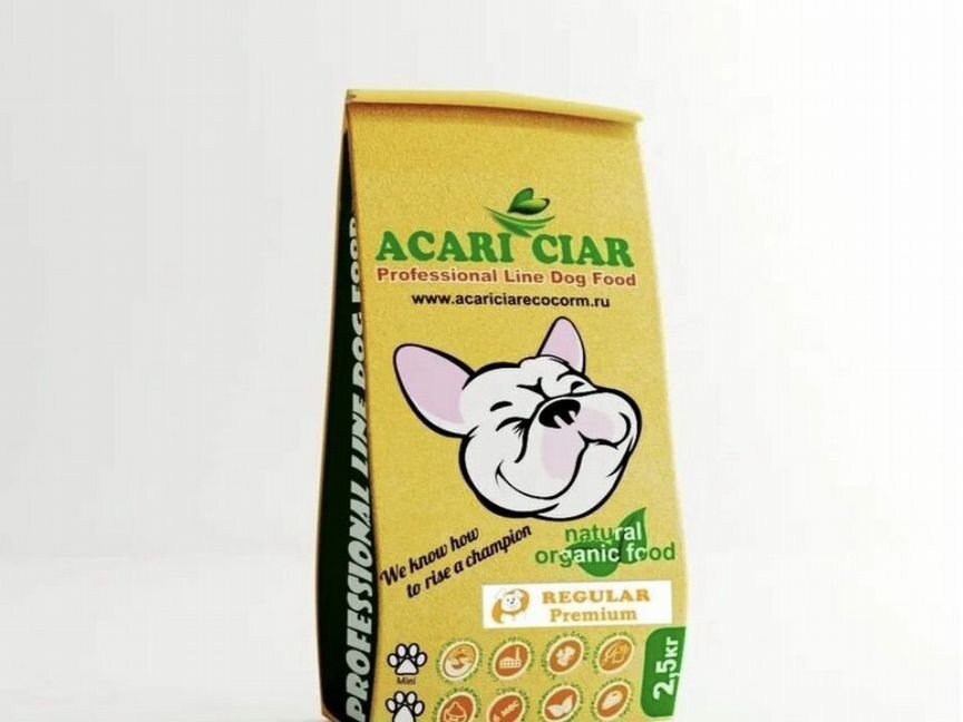 Сухой корм для собак acari ciar regular 2,5кг