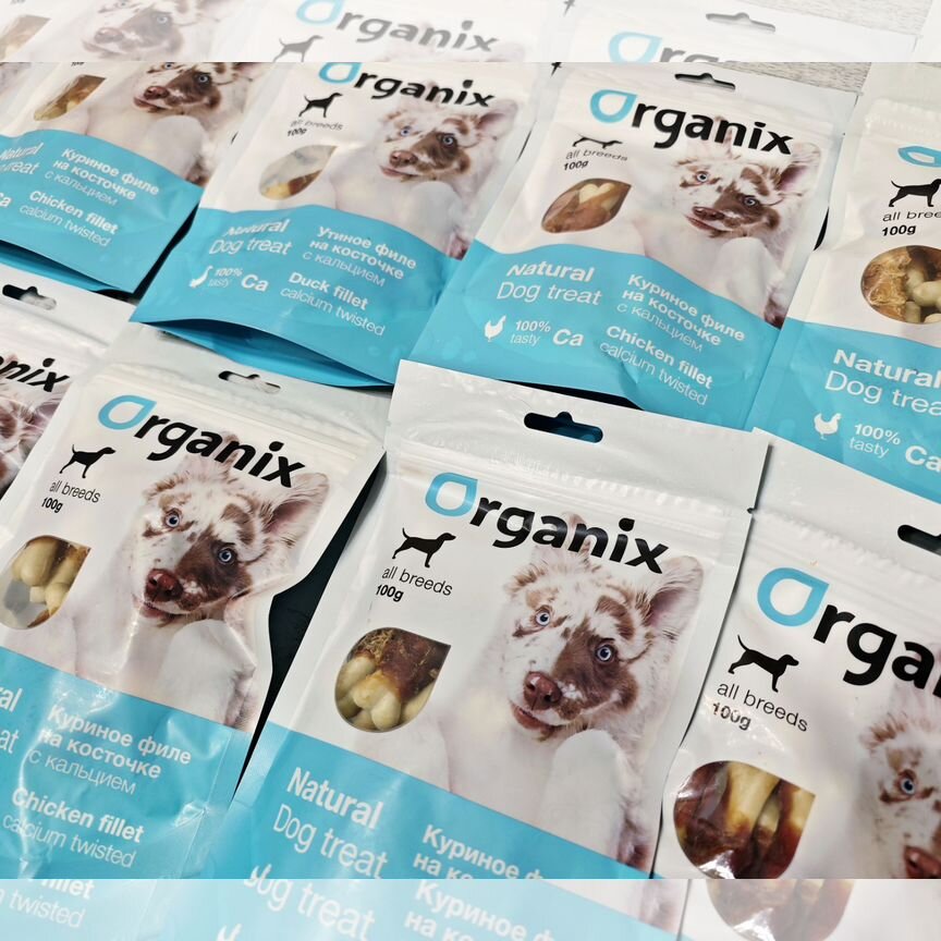 Лакомства для собак Organix и SMART Dog