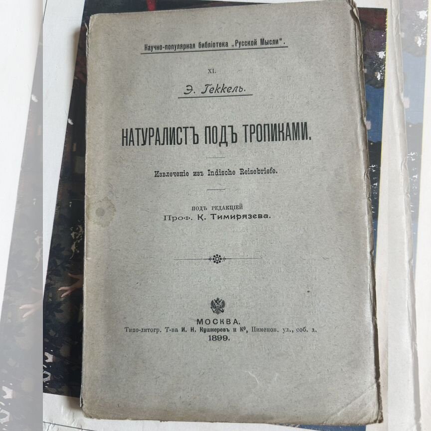 Геккель. Натуралистъ подъ тропиками. 1899