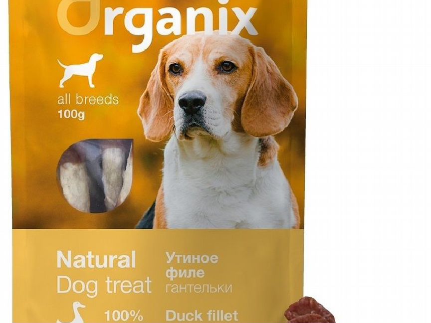 Organix лакомства для собак «Утиные гантельки» (10