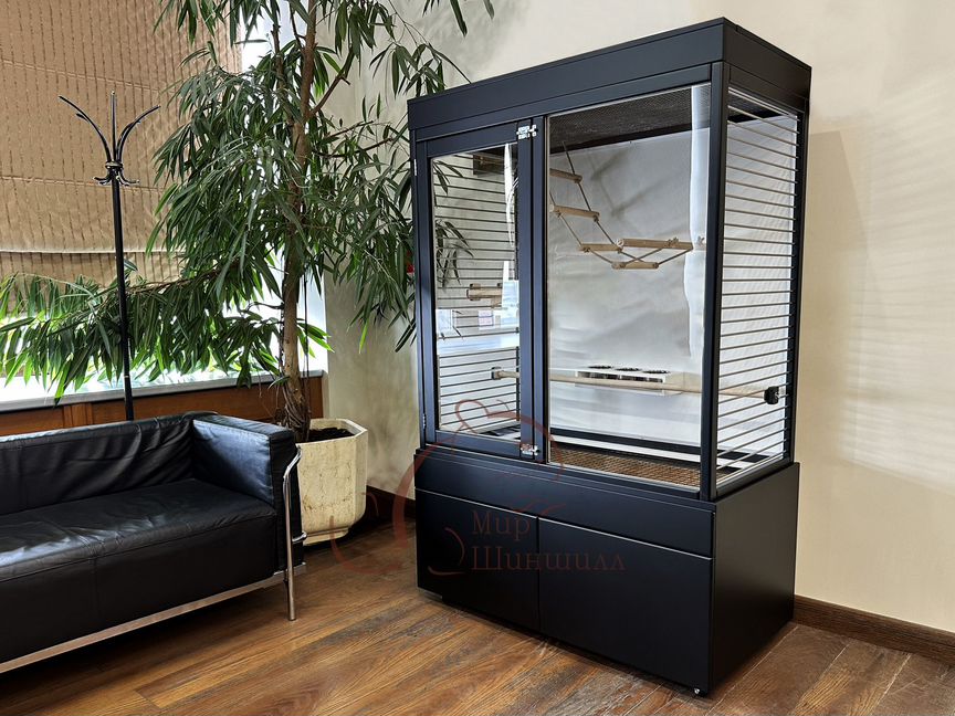 Клетка-витрина для попугая "Пандора" лофт