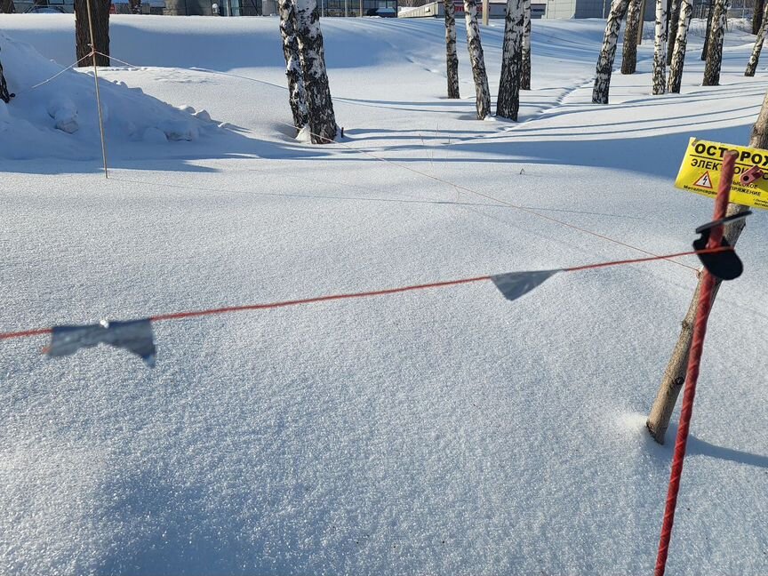 Шнур с флажками для электроизгороди ноу-хау