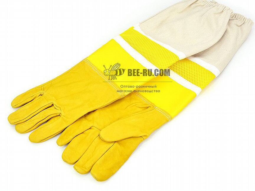 Перчатки пчеловода Air-Premium (кожа, сетка)