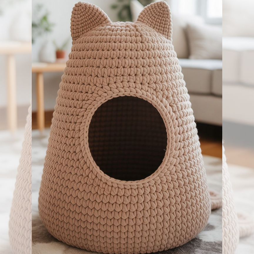 Домик для кошек и собак ручная работа