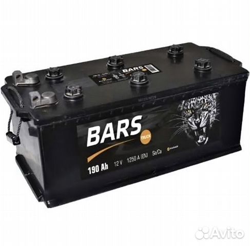 Акб bars Silver - 190 а/ч п.п. (1250 пуск) болт R купить в Чите KAINAR ...
