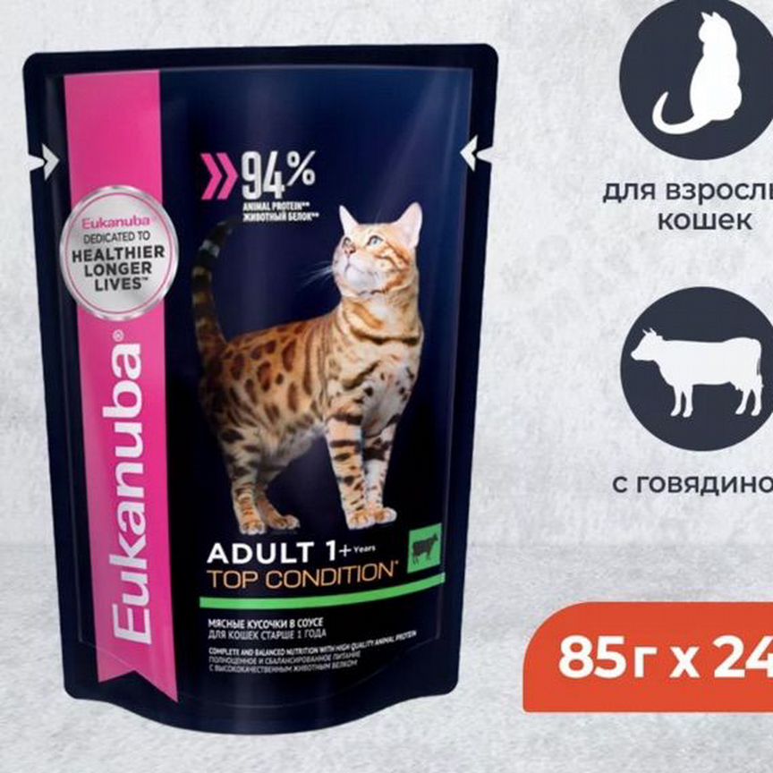 Влажный корм для кошек eukanuba
