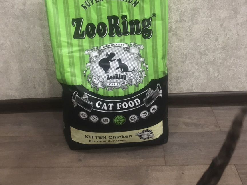 Сухой корм ZooRing Chicken 10кг для кошек и котят