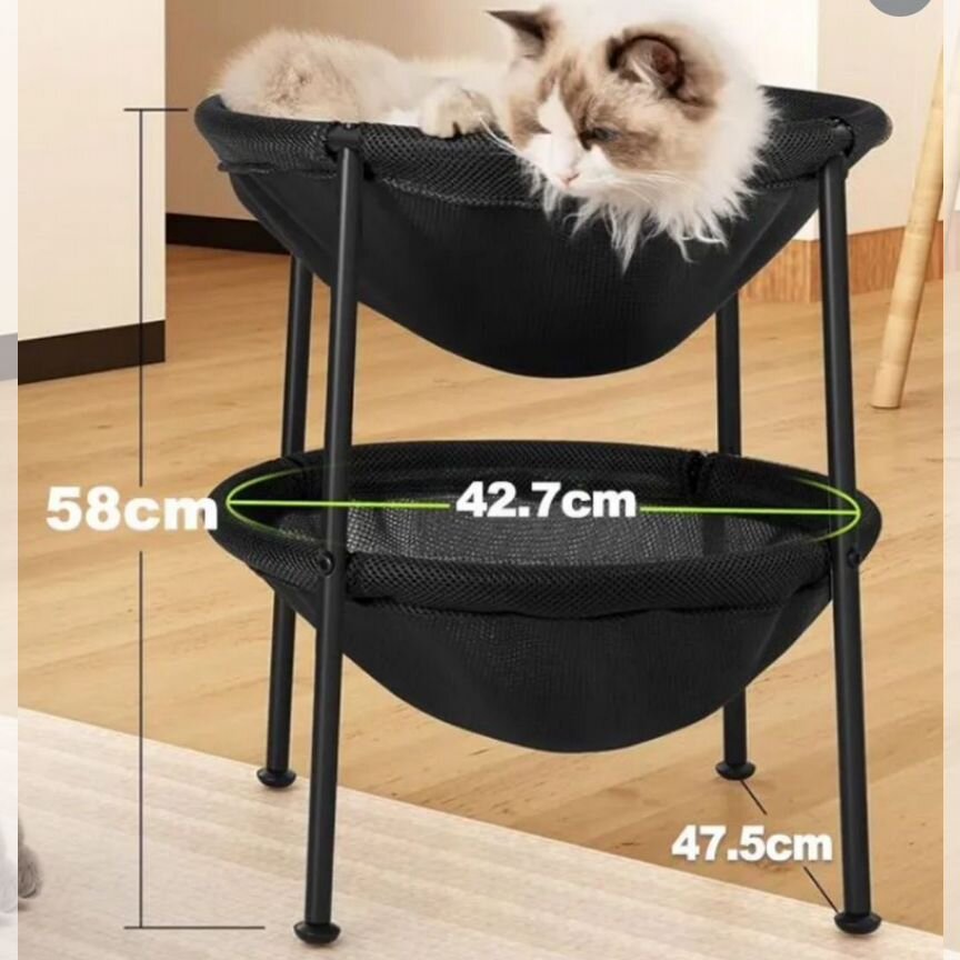 Гамак для кошек, лежанка двухъярусная