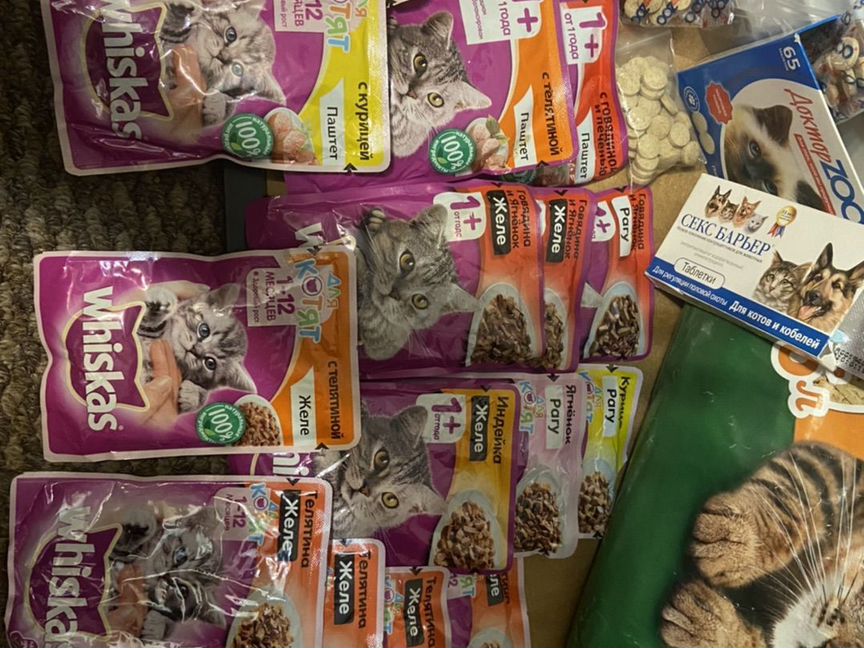 Корм для кошек 17 пакетиков