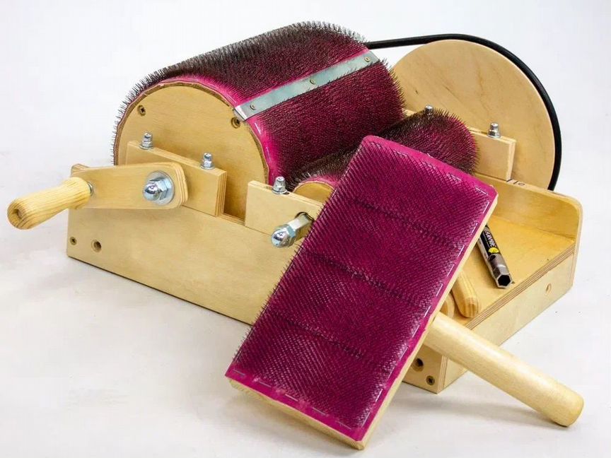 Кардер для шерсти барабанный