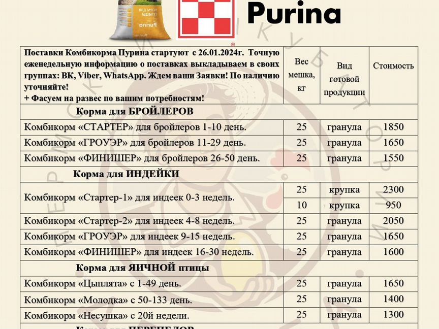 Комбикорм Пурина