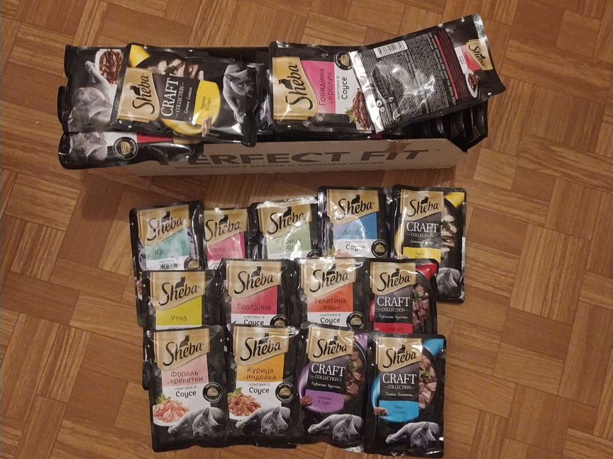 Влажный корм для кошек Sheba и лотки