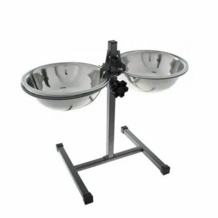 Подставка с мисками рэмо "Рекс", металл, 2х0,85 л