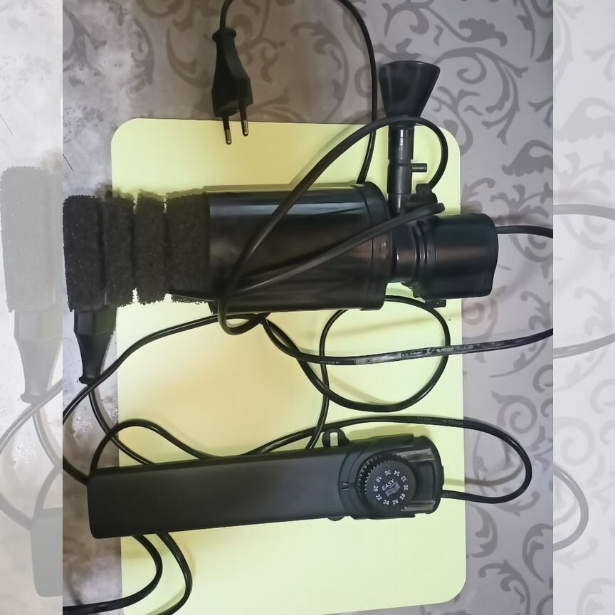 Фильтр и нагреватель aquael для аквариума