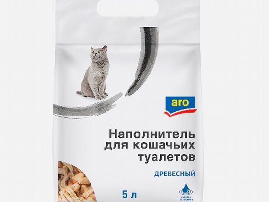 Кошачий Наполнитель Aro древесный -5 литров