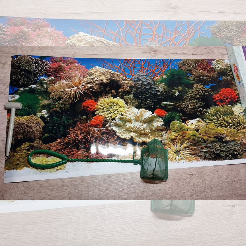 Фон для аквариума и сачок