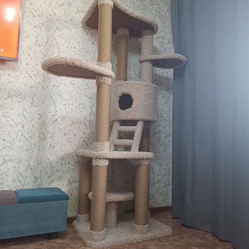 Кошкин дом бежевый