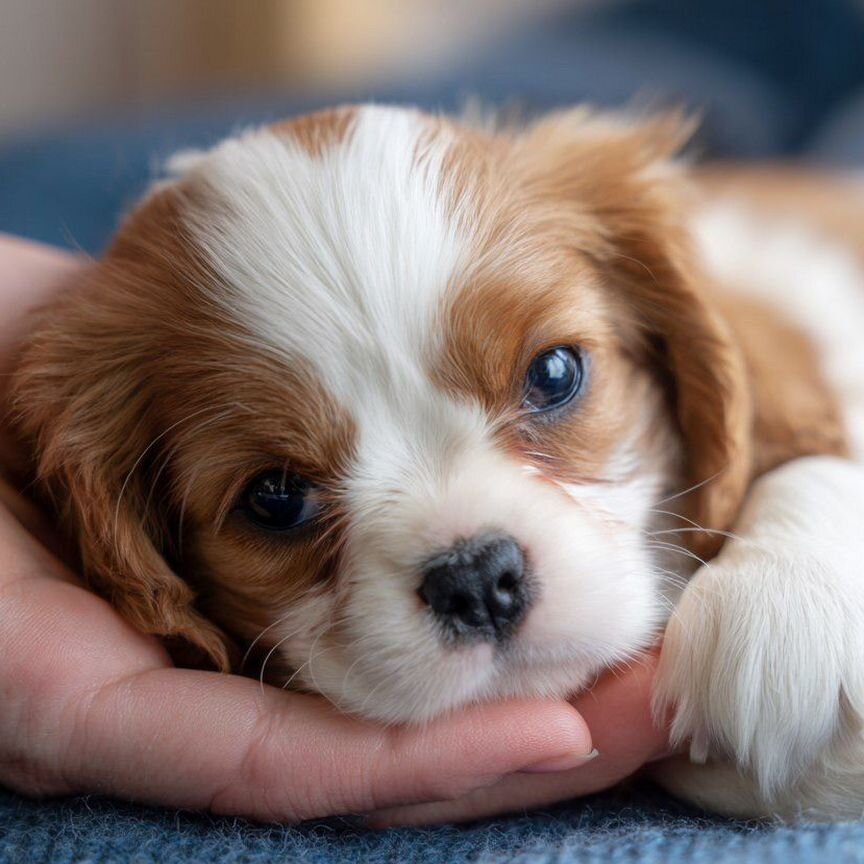 Кавалер кинг-чарльз-спаниель, щенок