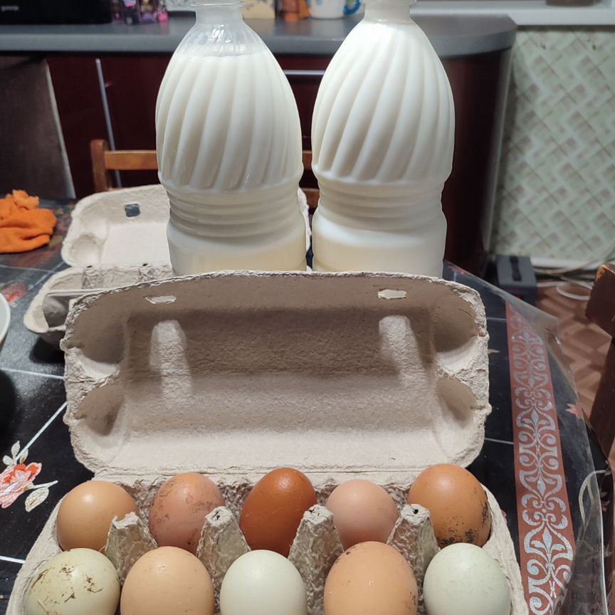 Козье молоко, яйца