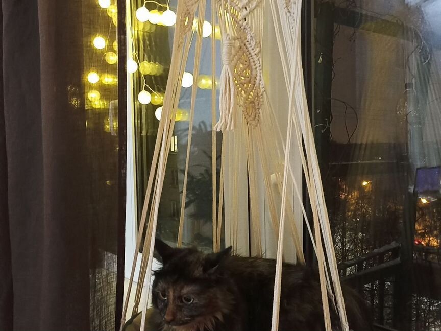 Гамак для кошек макраме