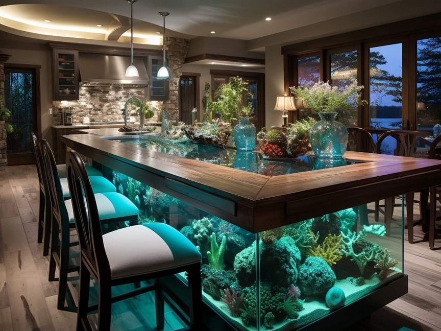 Стол аквариум