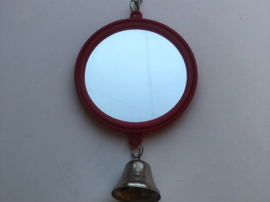 Зеркало с колокольчиком для птичьей клетки