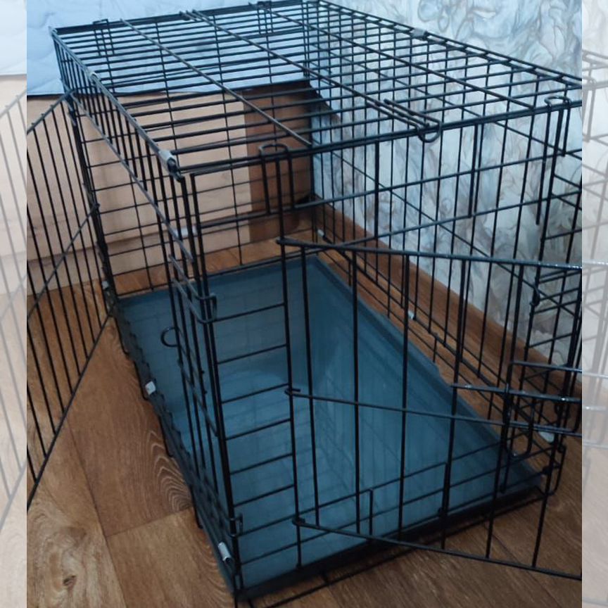 Клетка для собак складная 2 дверцы 70 х 41
