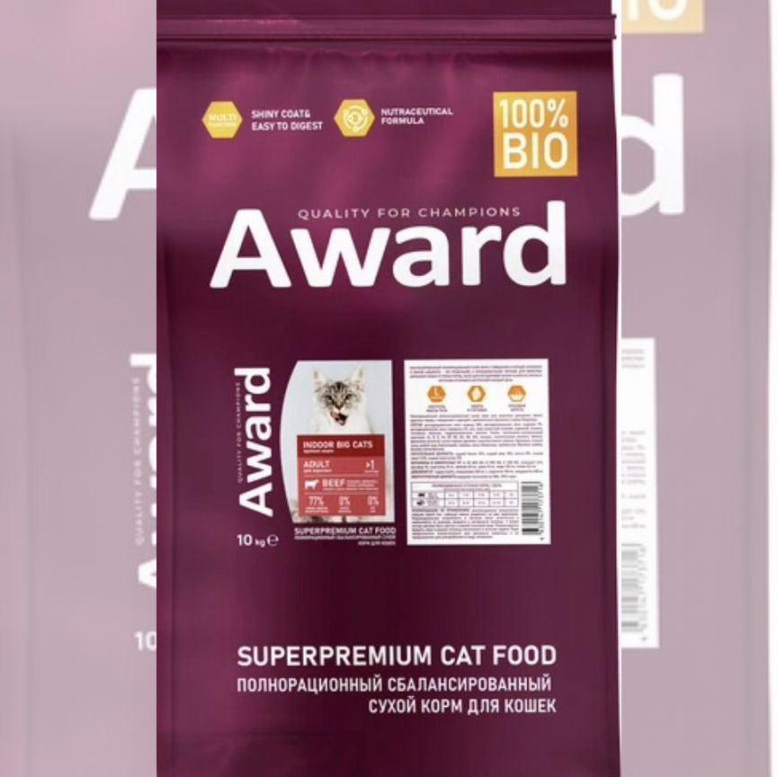 Сухой корм для кошек award, 5кг