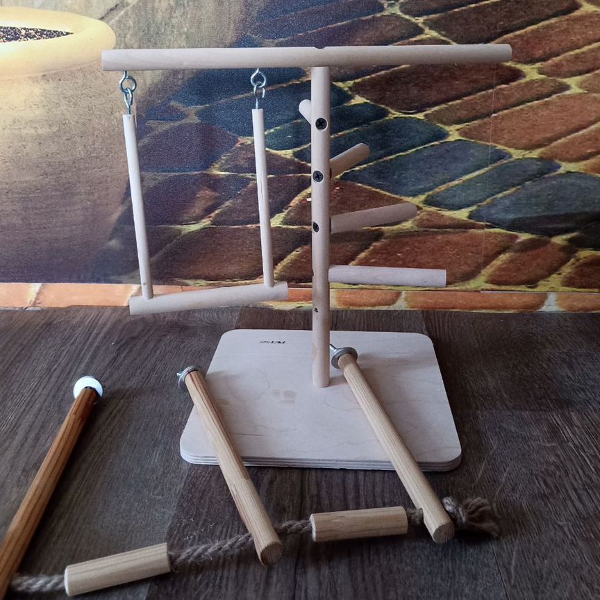 Игровой комплекс для попугаев, стенд, корм,присада