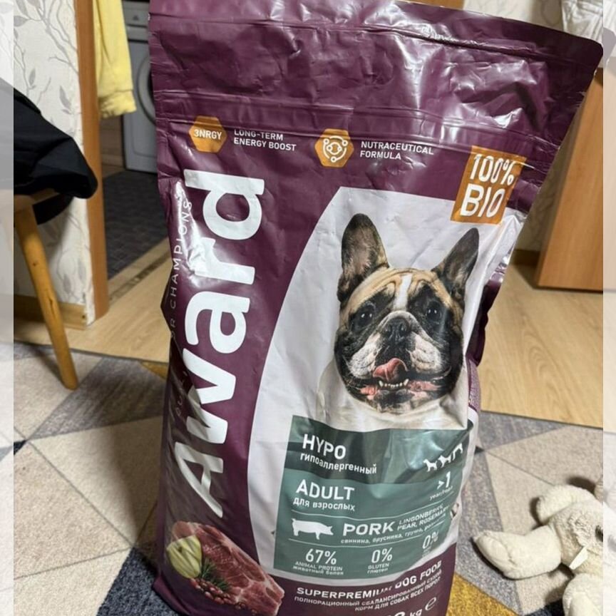 Корм для собак Award свинина 12кг