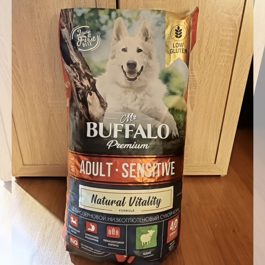 Корм для собак с ягненком 14 кг Баффало (Buffalo)