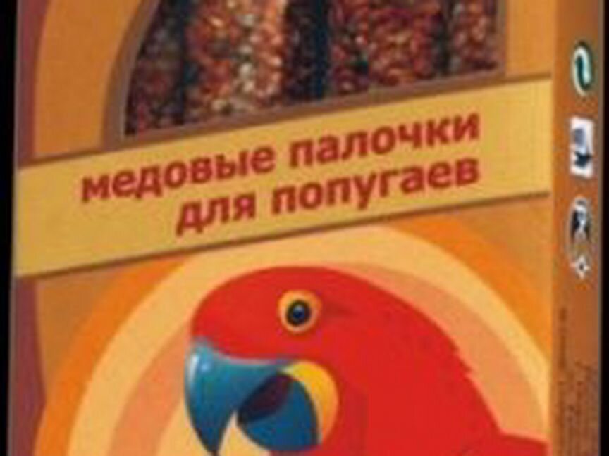 Кузя палочки для попугаев "Орех", 4шт