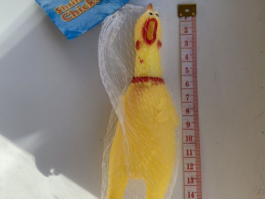 Пищалка курица для собак 17см