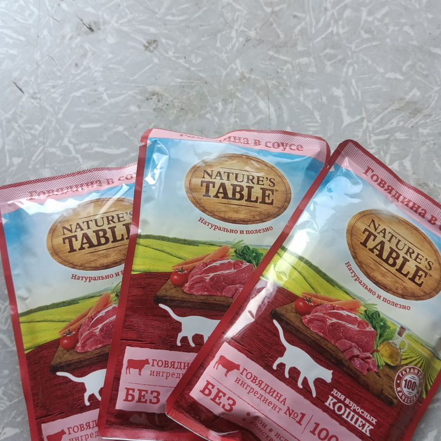 Корм для кошек natures table 12 штук