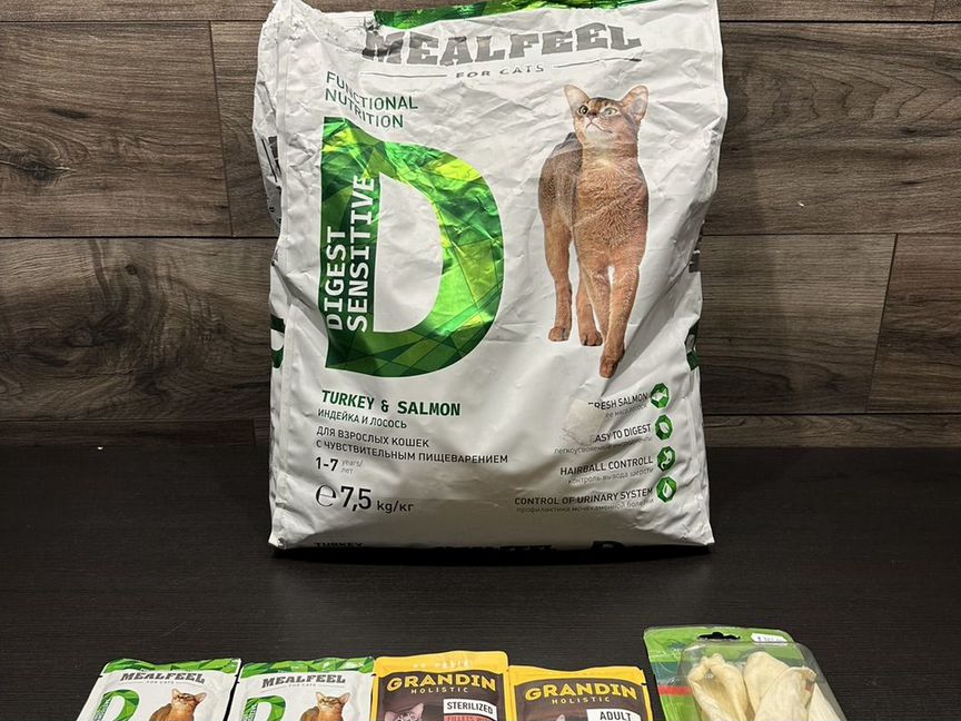 Корма для кошек meal feel, grandin