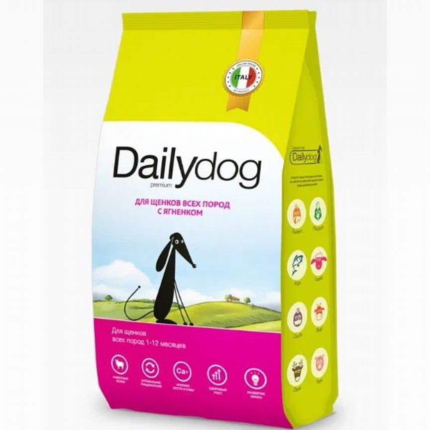 Корм Daily Dog для щенков всех пород, с ягненком