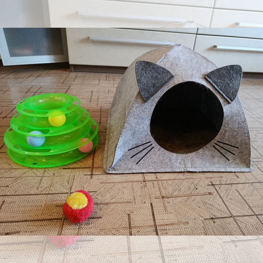Комплект домик и игрушка для кошки