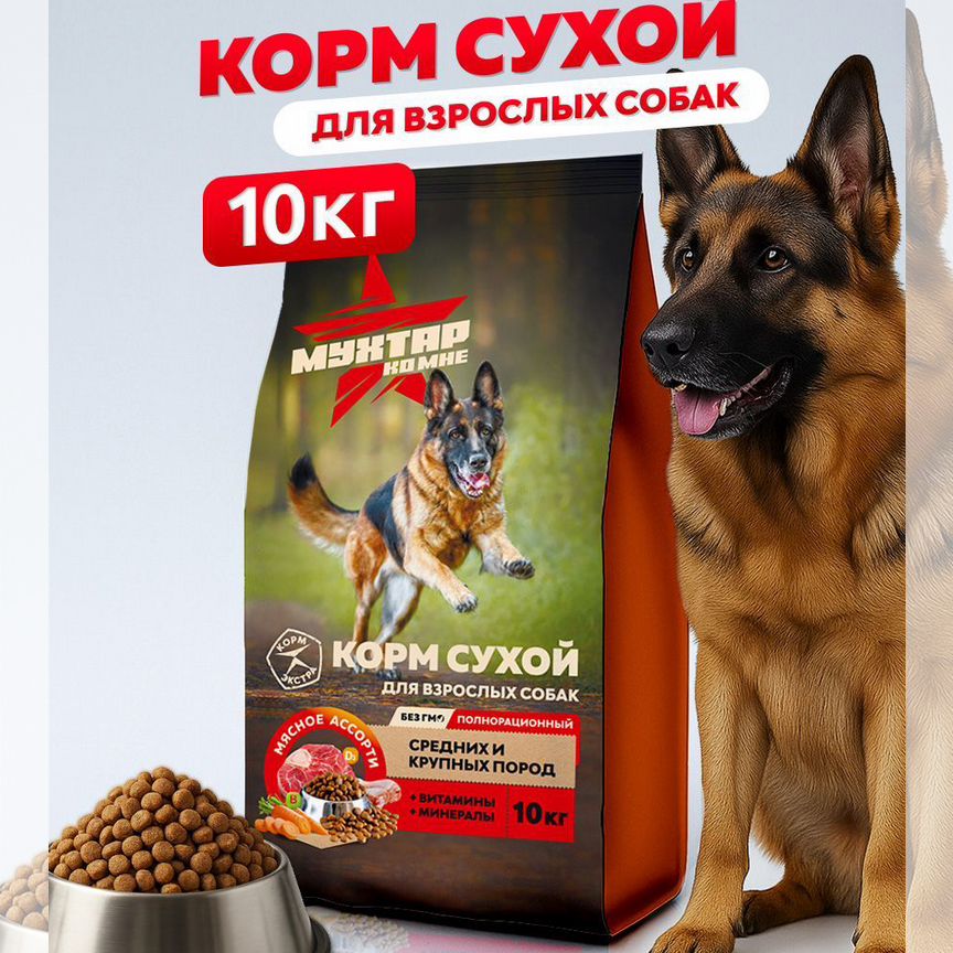 Сухой корм для собак крупных пород