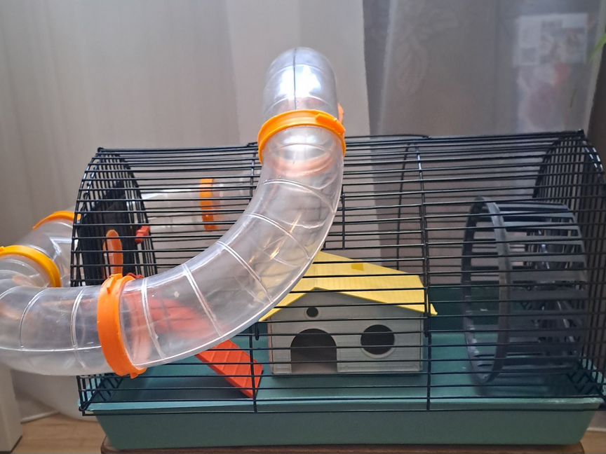 Клетка для хомяка с трубой