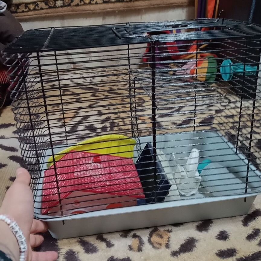 Клетка для грызунов, птиц с домиком и пр