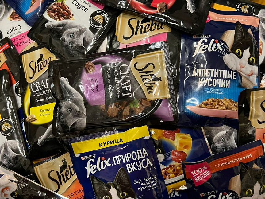 Новый корм для кошек sheba felix пауч