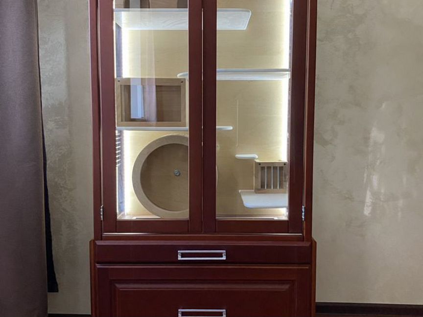 Витрина для шиншилл, дегу с вечными полками