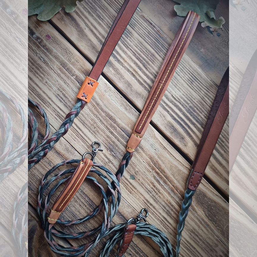 Кожаный поводок для собак Кожа Ручная работа