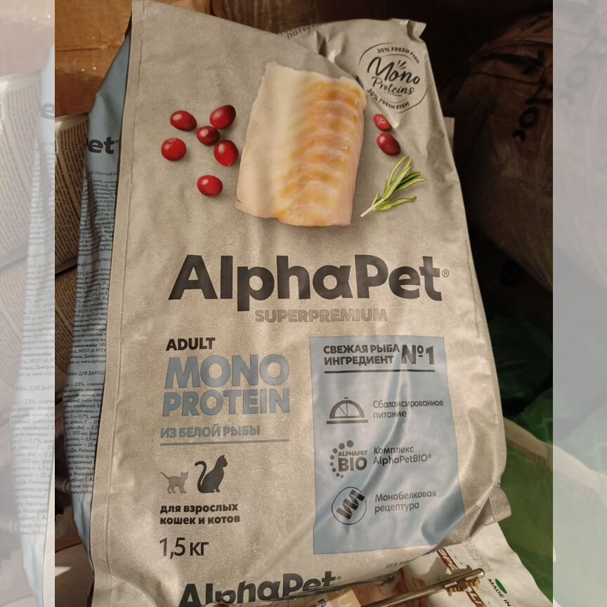 Корм для кошек alpha pet Monoprotein